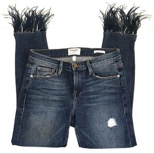 Frame Denim | Jeans | Frame Le Skinny De Jeanne Feather Fringe Jeans ...